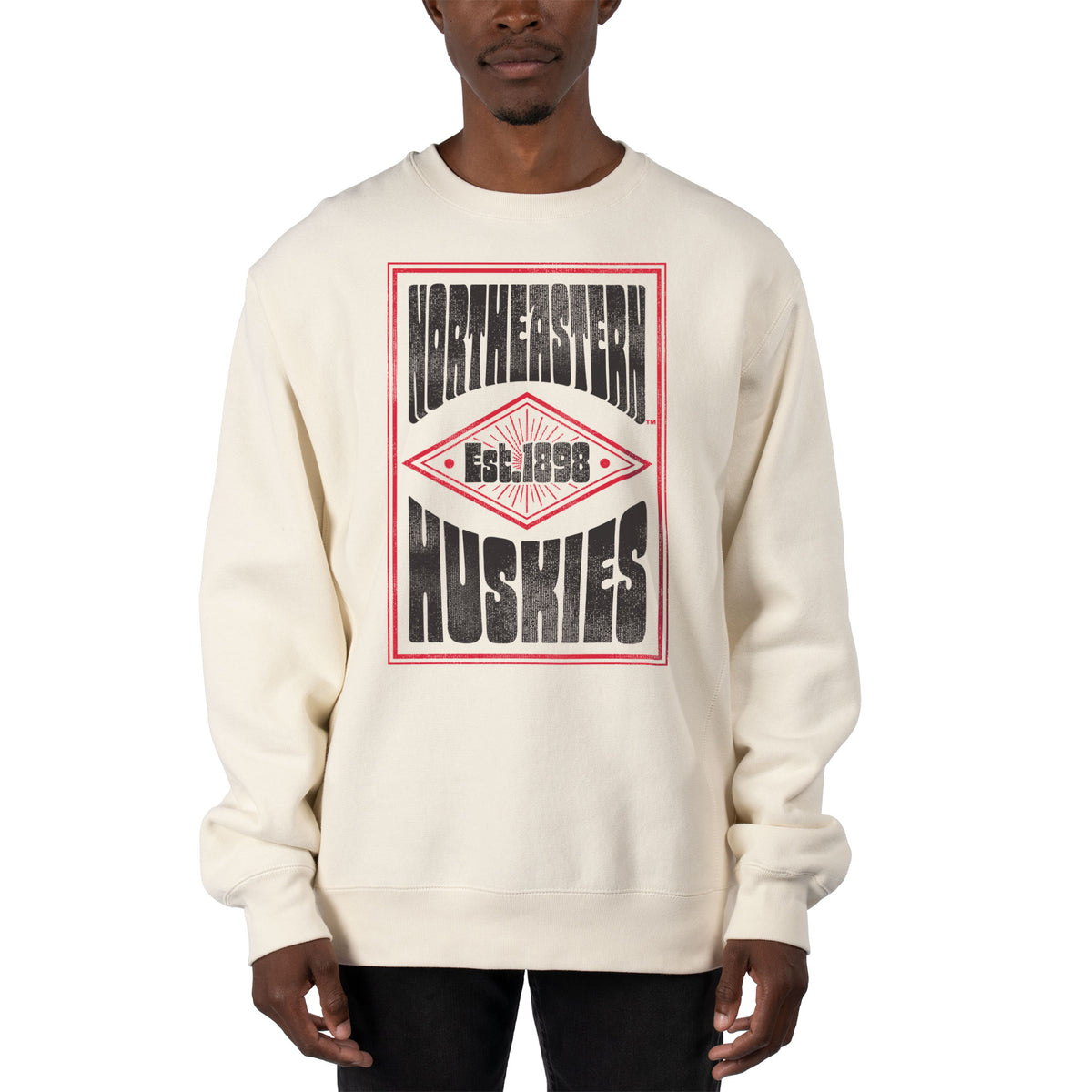 USCAPE Northeastern University Poster Heavyweight Crewneck, Bone ...
